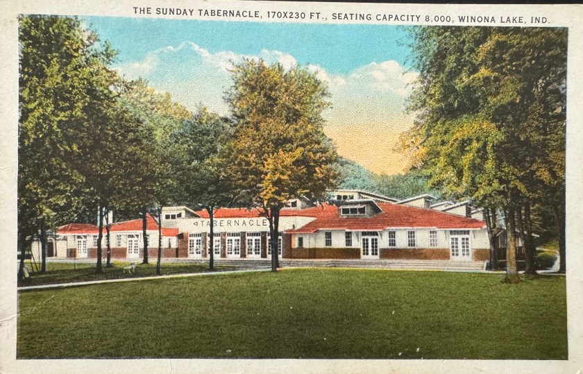 The Billy Sunday Tabernacle at Winona Lake, Indiana c 1925 – Evangelist ...