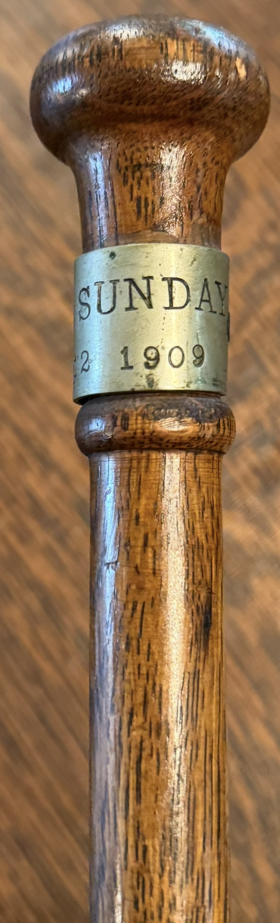 Billy Sunday’s walking stick, c. 1909 – Evangelist Billy Sunday (1862-1935)