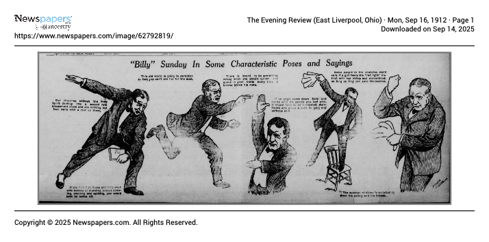 A Human Dynamo – Evangelist Billy Sunday (1862-1935)